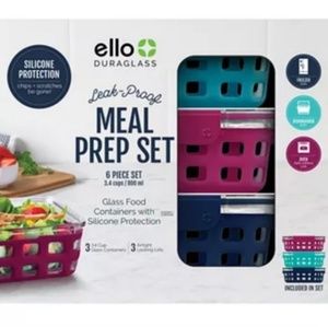 Ello | Kitchen | Ello Meal Prep Food Storage Container 6pk Set | Poshmark